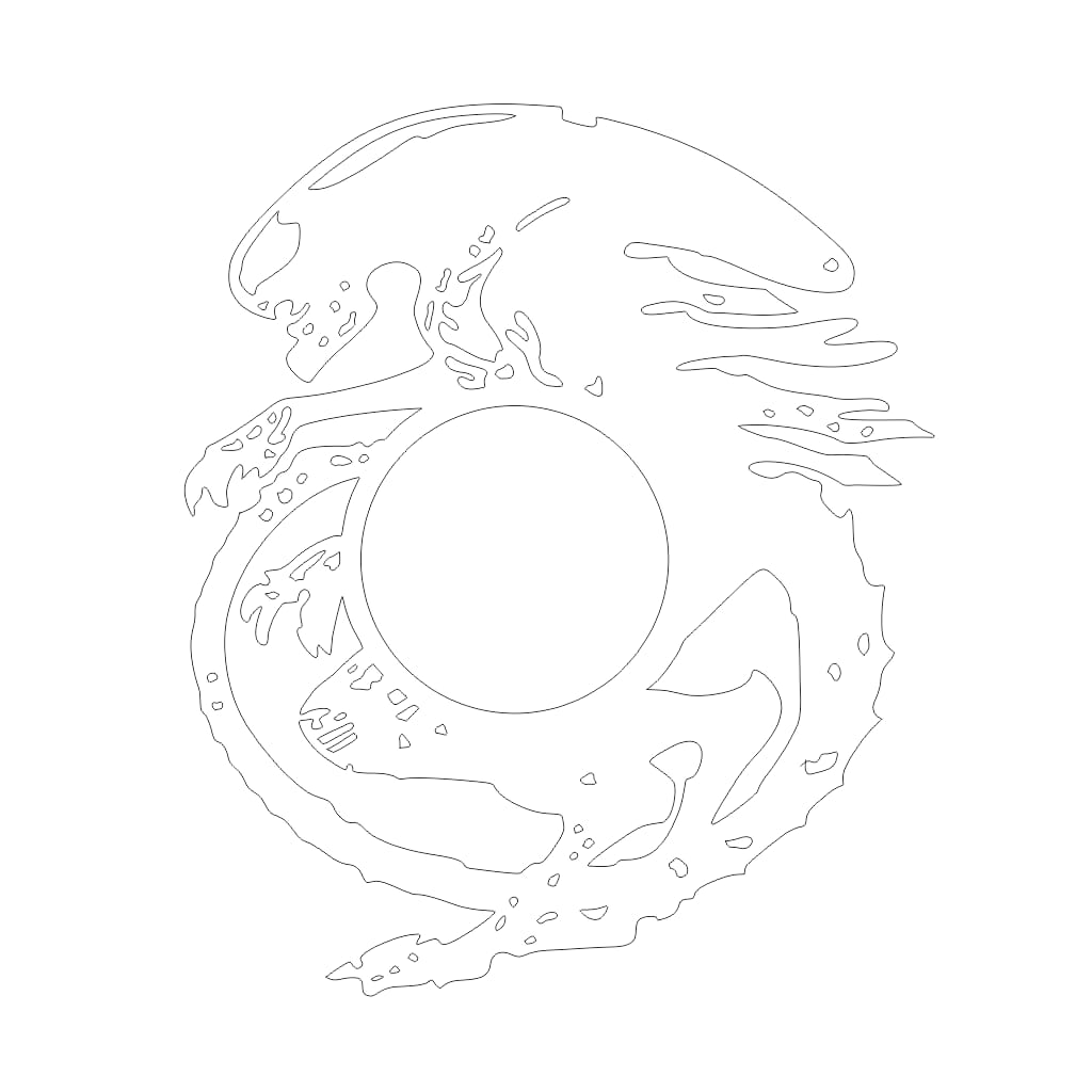 Laser Cut Alien Xenomorph Vinyl Record Wall Clock Free Vector | Vectrz